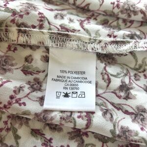 Reitmans | Tops | Reitmans Essentials Cream Floral Crepeblouse With Cap ...